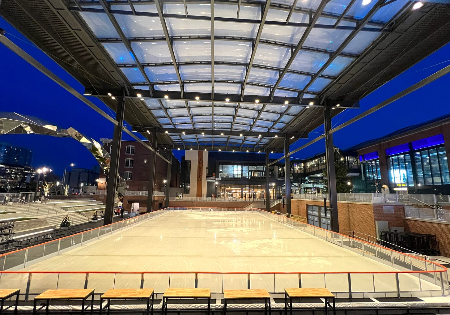 Ice Skating Rink Opens in Downtown Indianapolis